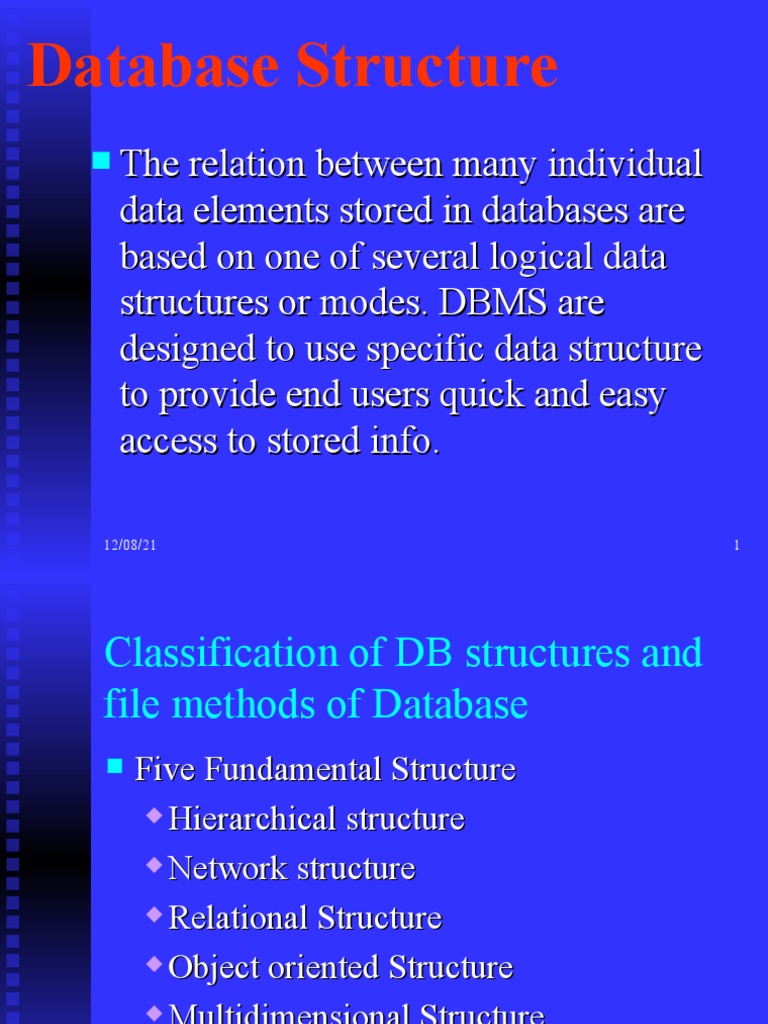 1 - DB Structure | Download Free PDF | Databases | Relational Database