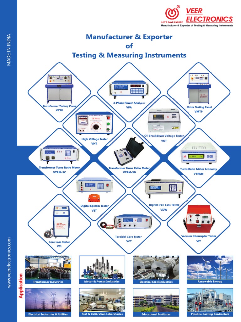 Testing & Measuring Instruments Catalog | PDF | Transformer | Electric ...