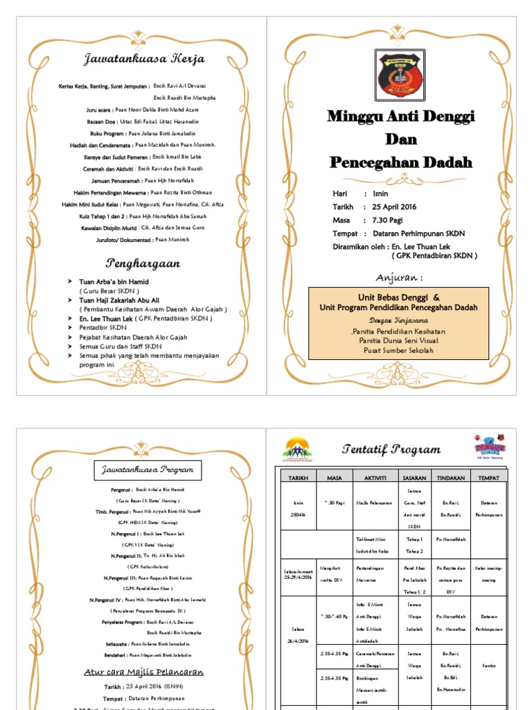 Buku Program Minggu Anti Denggi & PPDA | PDF