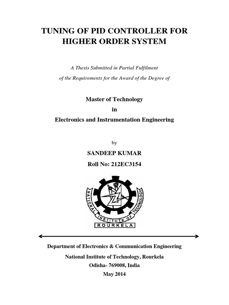 Pid Thesis Book Pdf Pdf Control Theory Control System