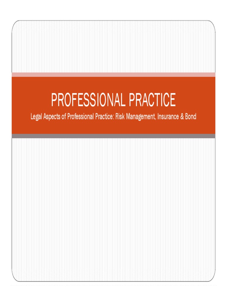 Managing Risk in Professional Practice: Approaches to Identifying ...