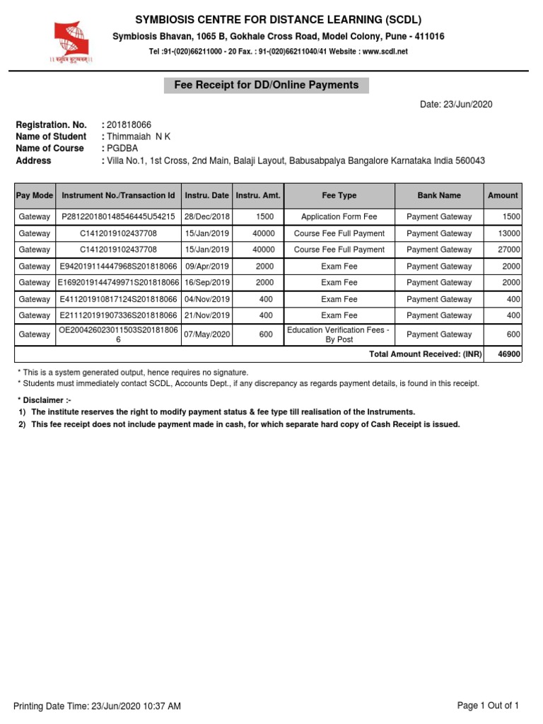 Test PDF | Download Free PDF | Payments | Receipt