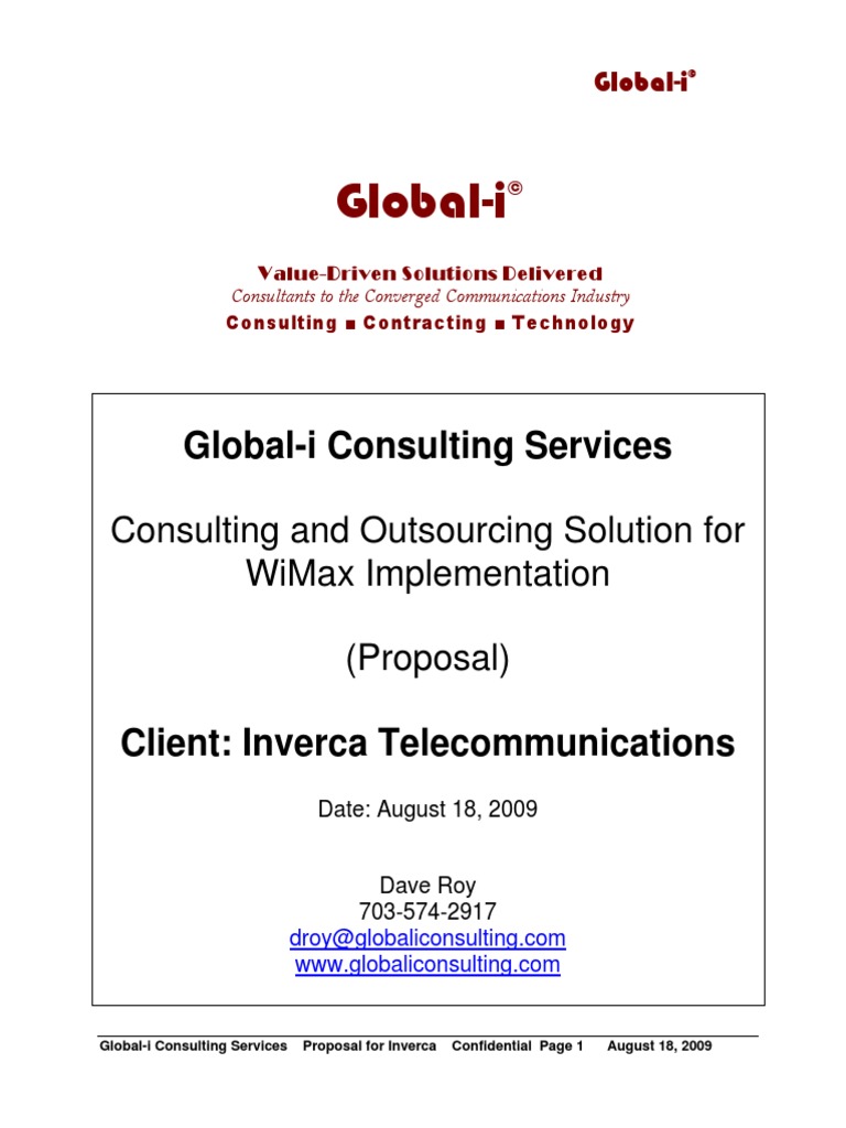 Business Consulting Proposal PDF Download PDF | PDF | Wi Max | Project ...