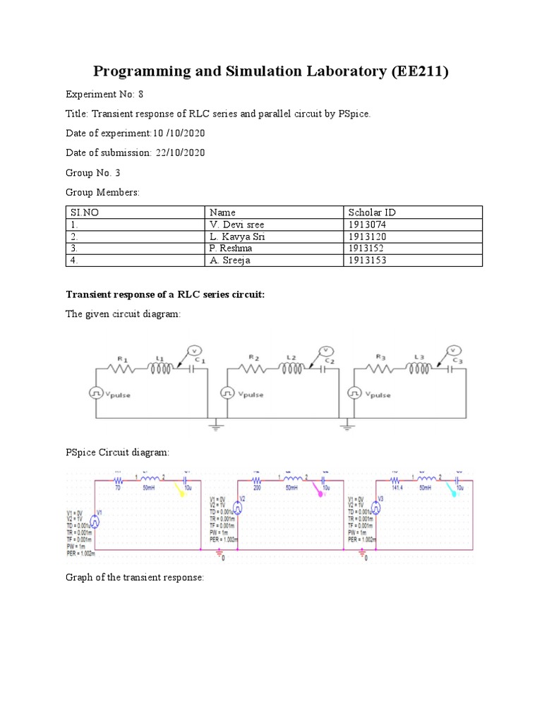 Exp8 GRP3 Psim Lab Report | PDF | Analog Circuits | Electronic Circuits