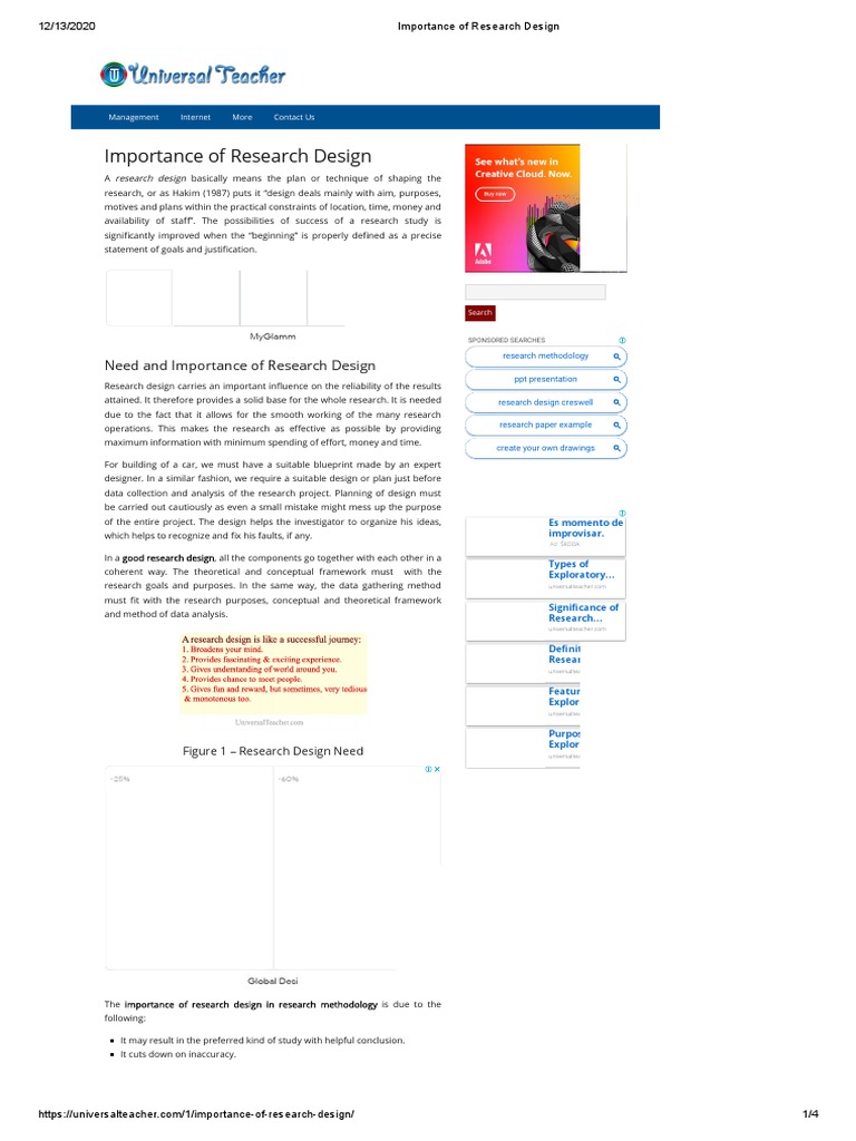 Importance of Research Design PDF | PDF | Research Design | Data Analysis