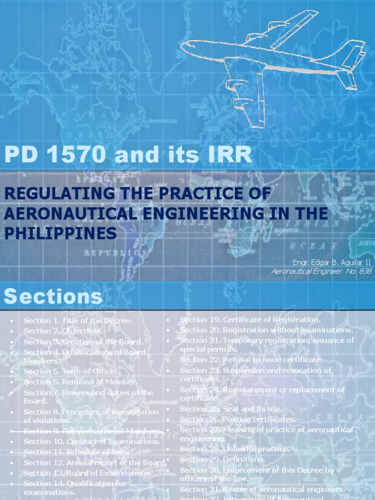 PD 1570 and Its IRR PDF | PDF | Aircraft | Engineer