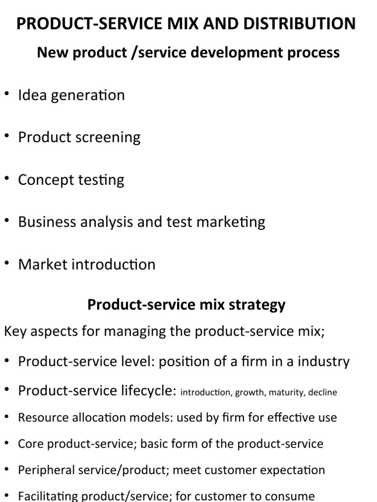 Product-Service Mix | PDF