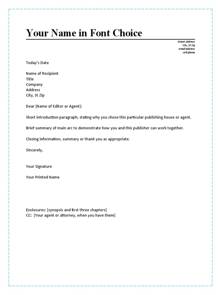 Query Letter Template | PDF