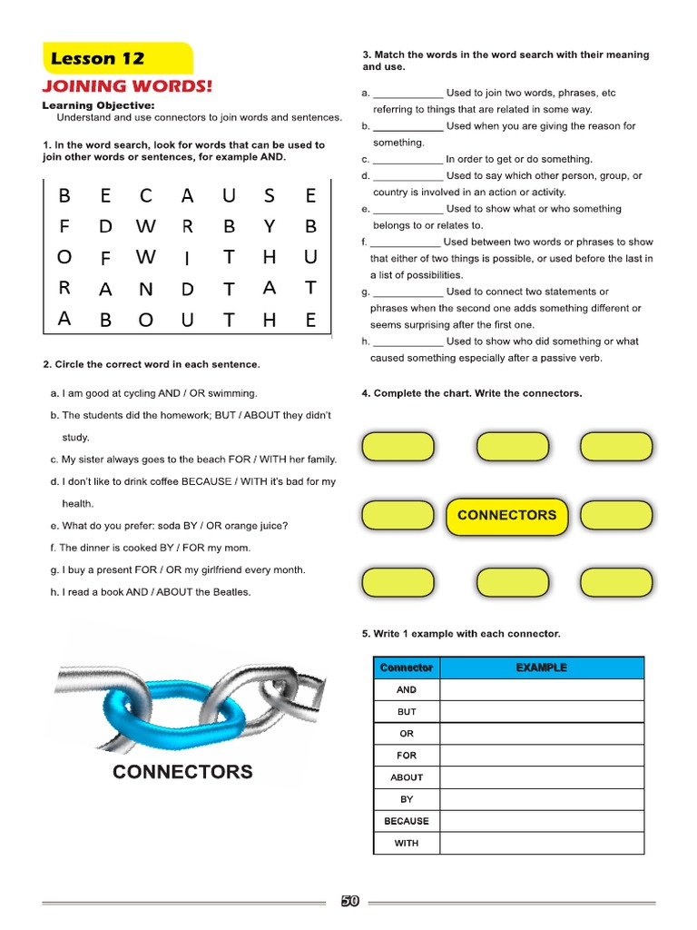 Vocabulary Joining Words | PDF