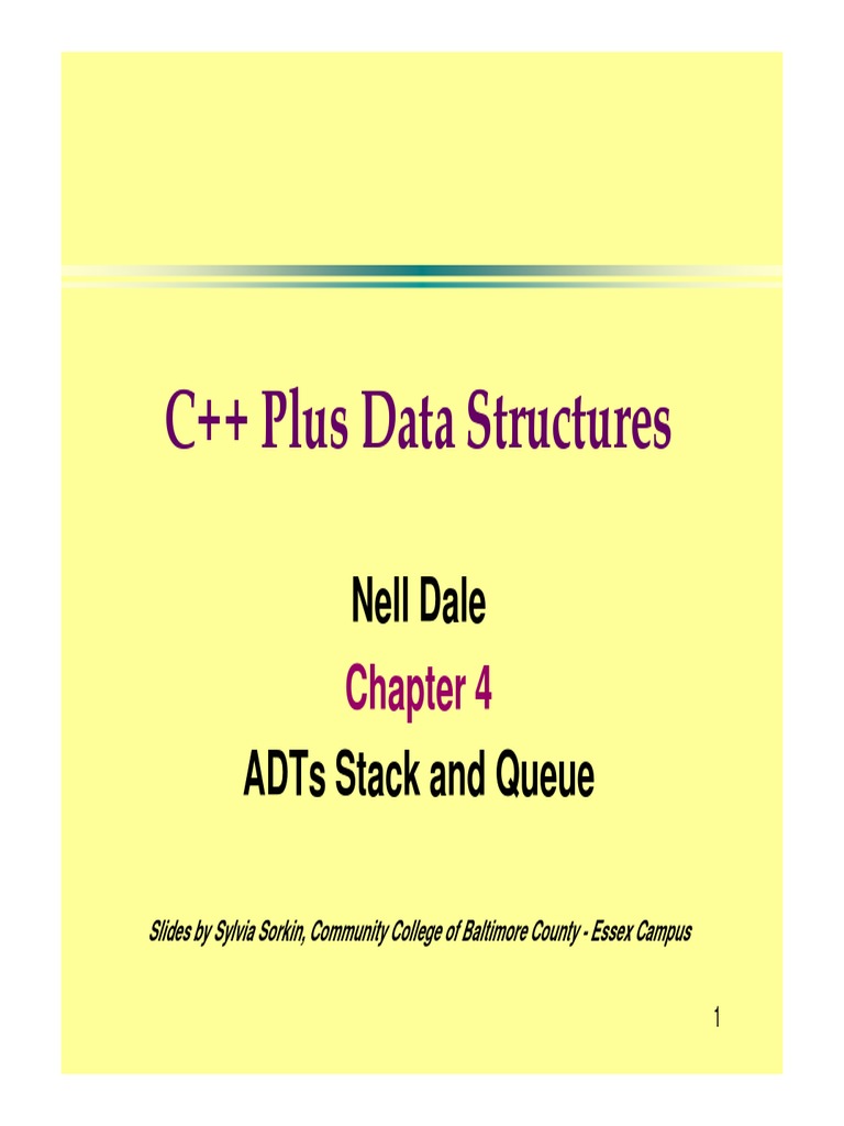 C++ Plus Data Structures: Nell Dale | PDF | Queue (Abstract Data Type ...