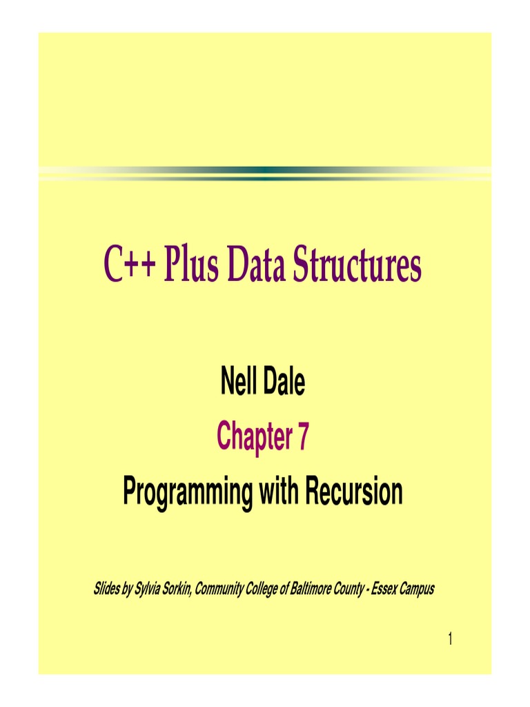 DataStucture Ch7 PDF | PDF | Recursion | Subroutine