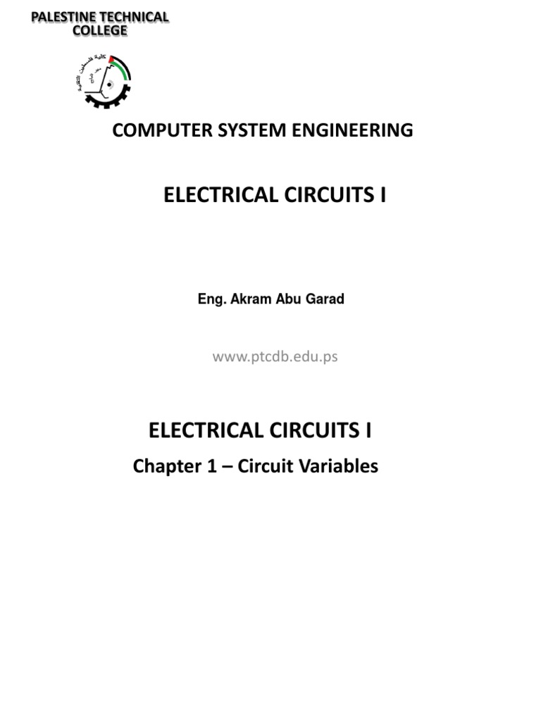 CH1 - Circuit Variables PDF | PDF | Electrical Network | Voltage