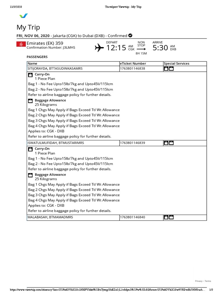 Travelport Viewtrip - My Trip | PDF | Baggage | Domestic Implements