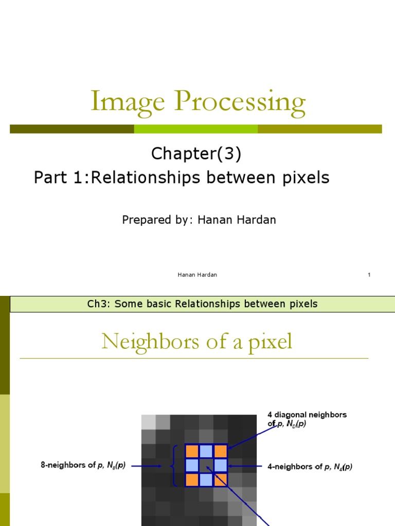 Image Processing: Chapter (3) Part 1:relationships Between Pixels | PDF | Pixel | Mathematical ...