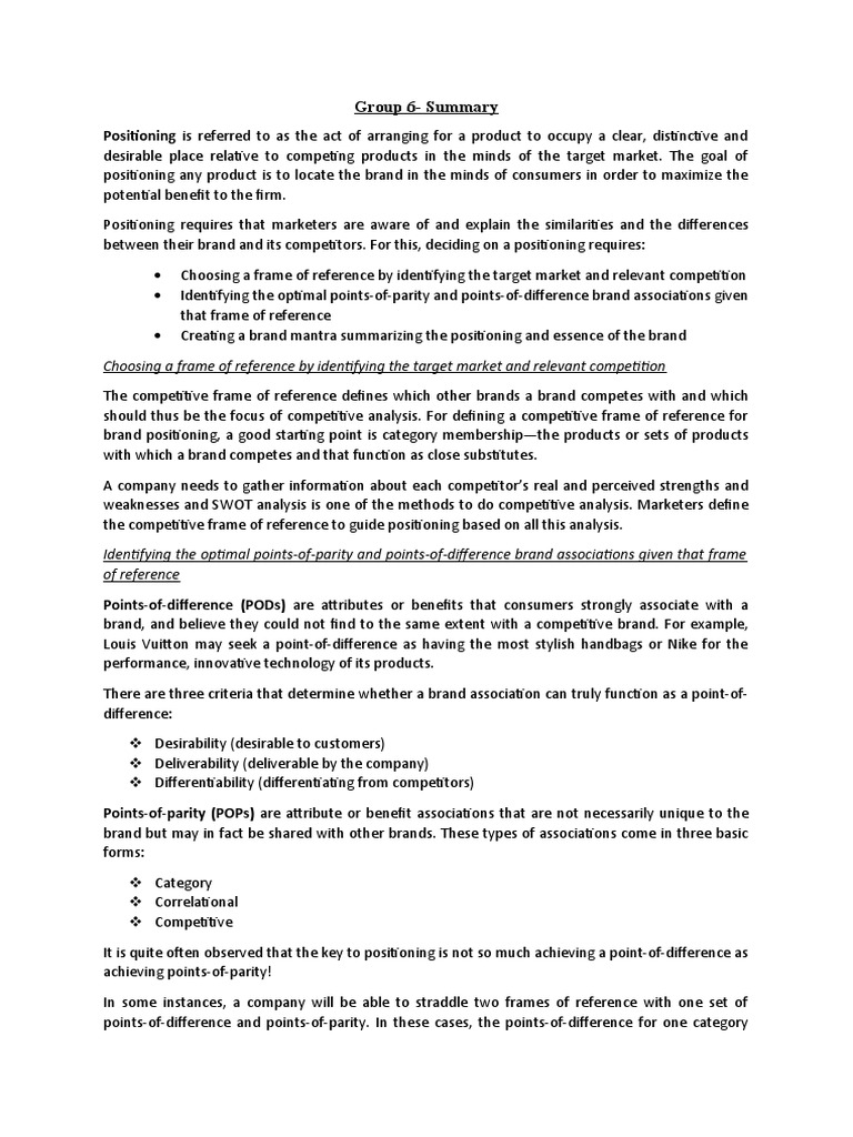 Group 6-Summary: Choosing A Frame of Reference by Identifying The ...