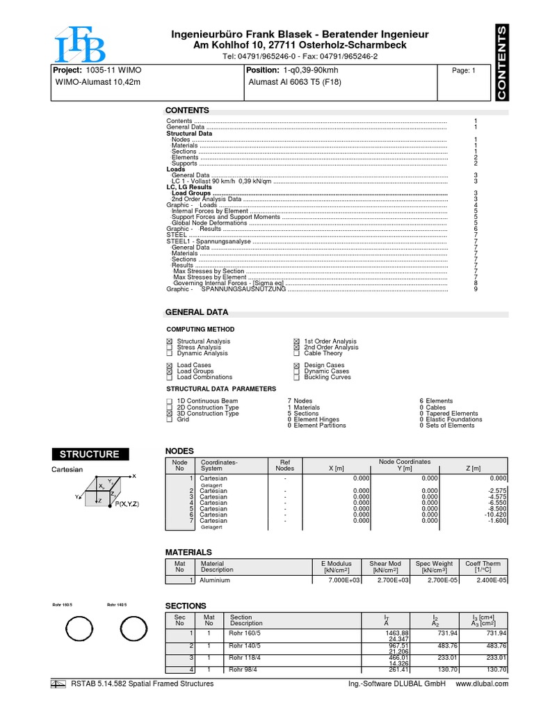 Pneumatic Mast Analysis Overview | PDF | Deformation (Engineering ...