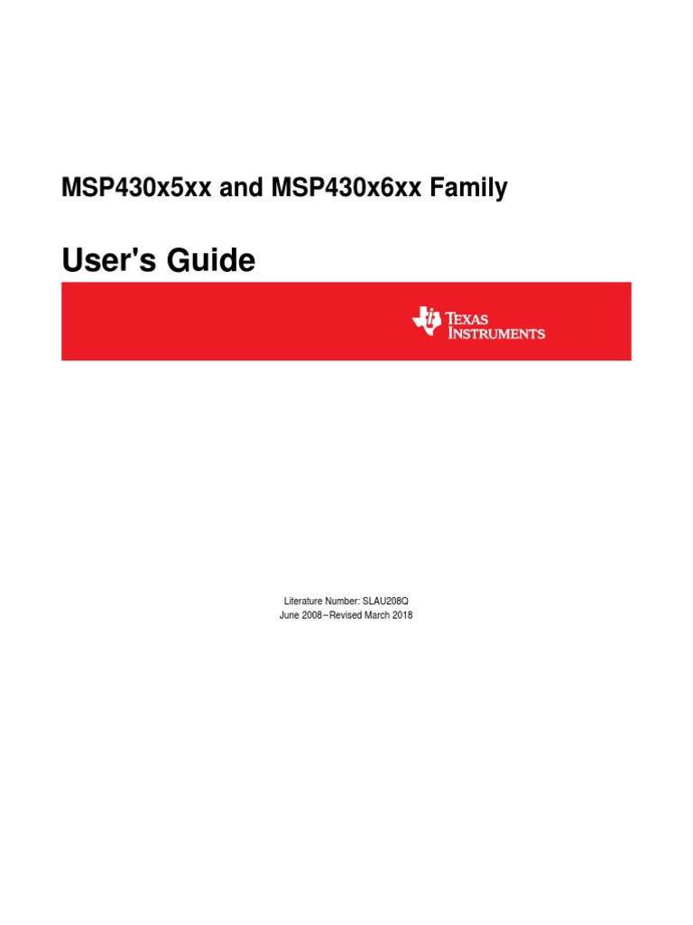 User's Guide: MSP430x5xx and MSP430x6xx Family | PDF | Input/Output | Flash Memory