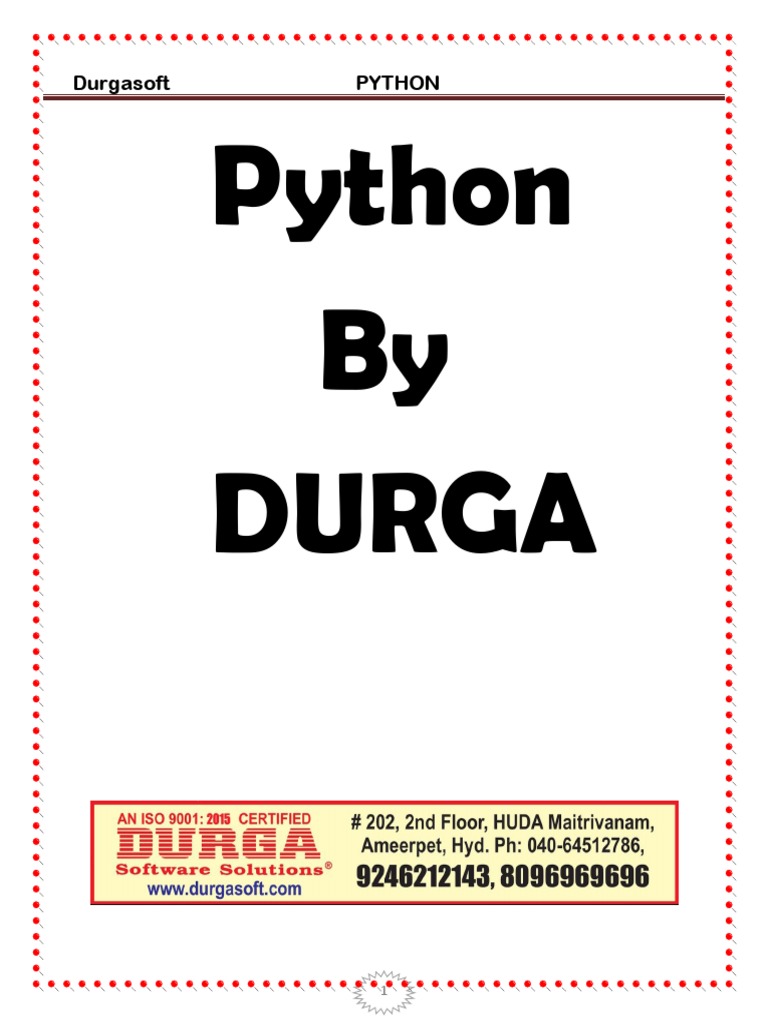 Python Durga Notes PDF | PDF | Python (Programming Language) | Reserved ... Python Durga Notes PDF | PDF | Python (Programming Language) | Reserved ...