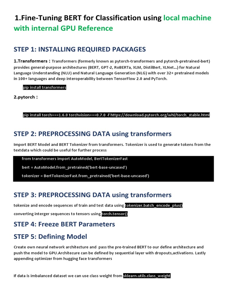 Bert Fine Tuning (AutoRecovered) | PDF | Command Line Interface ...