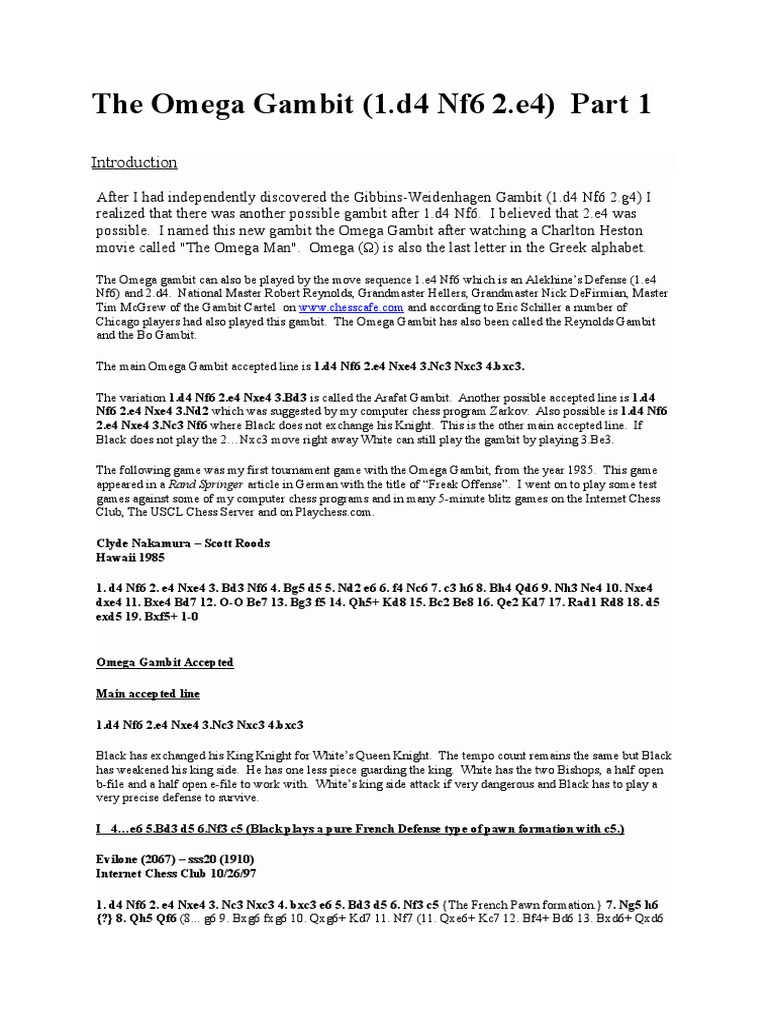 Omega Gambit | PDF | Traditional Games | Board Games