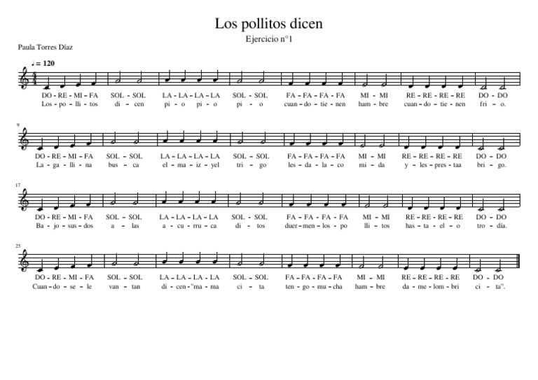 Los Pollitos Dicen | PDF