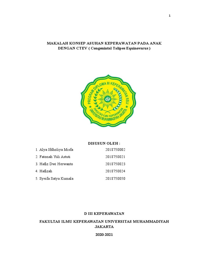 Makalah CTEV ANAK | PDF