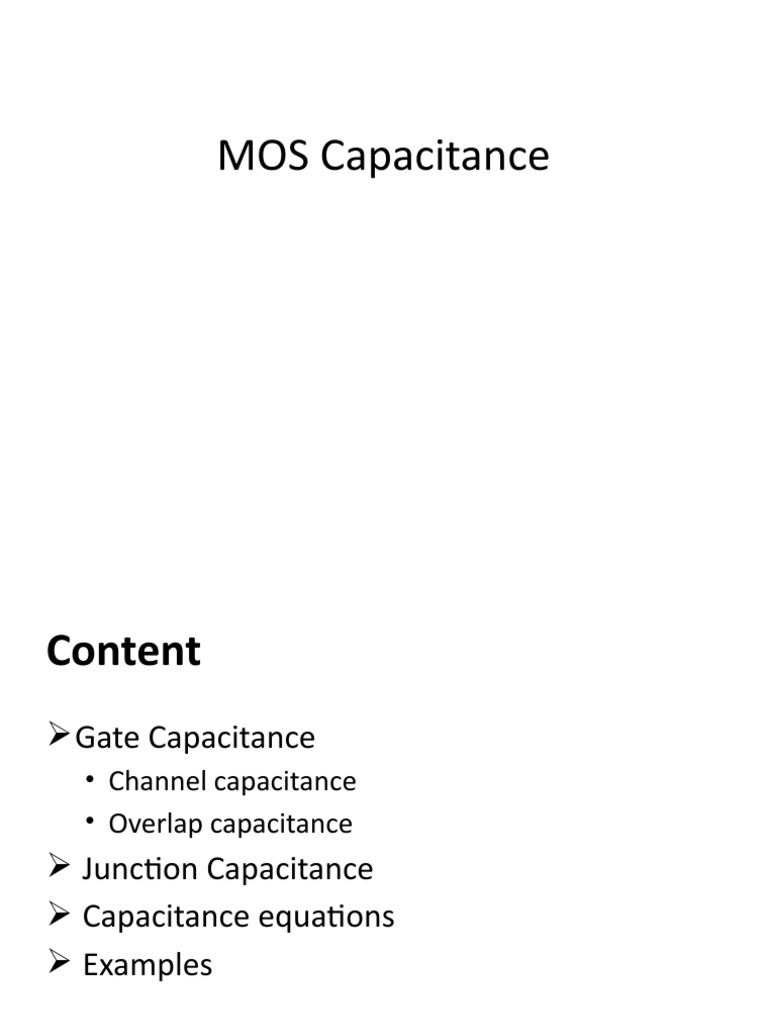 MOSFET Capacitance Overview | PDF | Field Effect Transistor | P–N Junction
