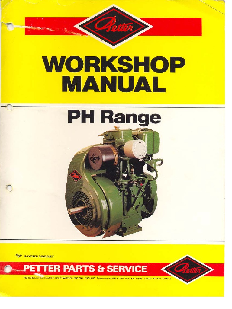 Lister Petter PH1 PH2 PHW1 PHW2 Workshop Manual PDF | PDF