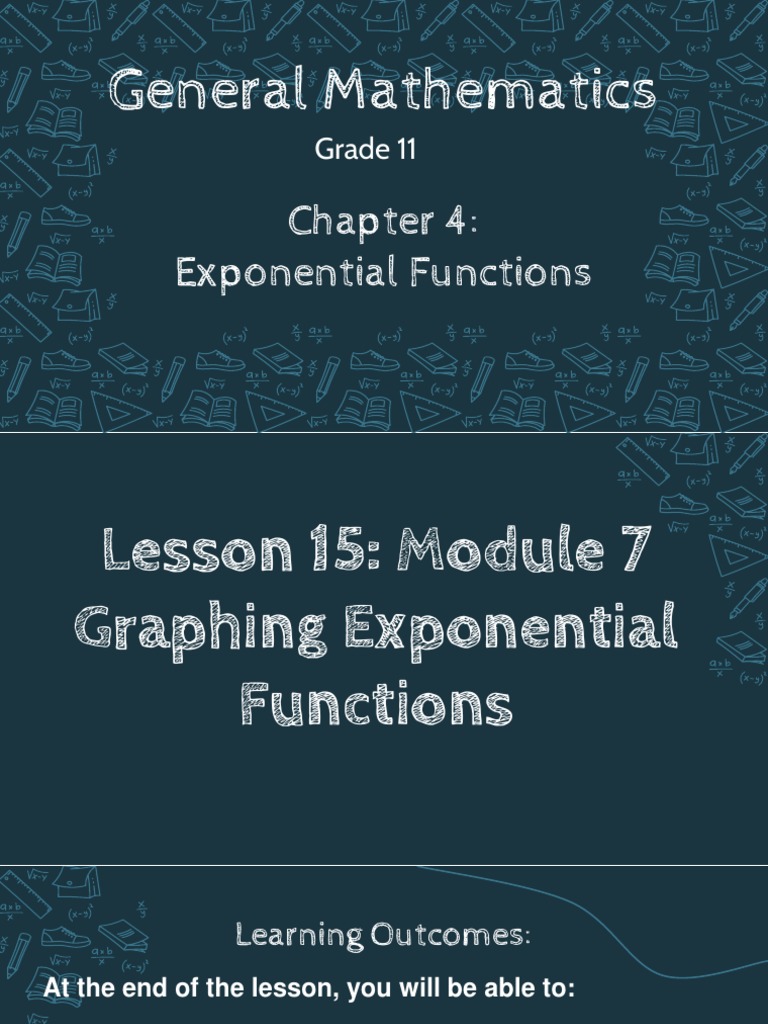 Gen Math Module 7 Graphing Exponential Functions and Its Properties PDF ...