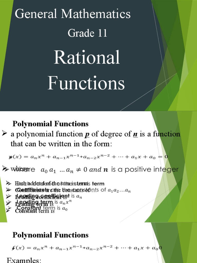 Gen Math Rational Functions | PDF | Polynomial | Function (Mathematics)