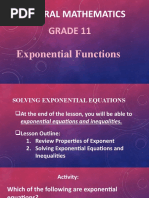 GenMath Module 5 Lesson 2-Representing Real Life Situation Using Exponential FCN | PDF ...