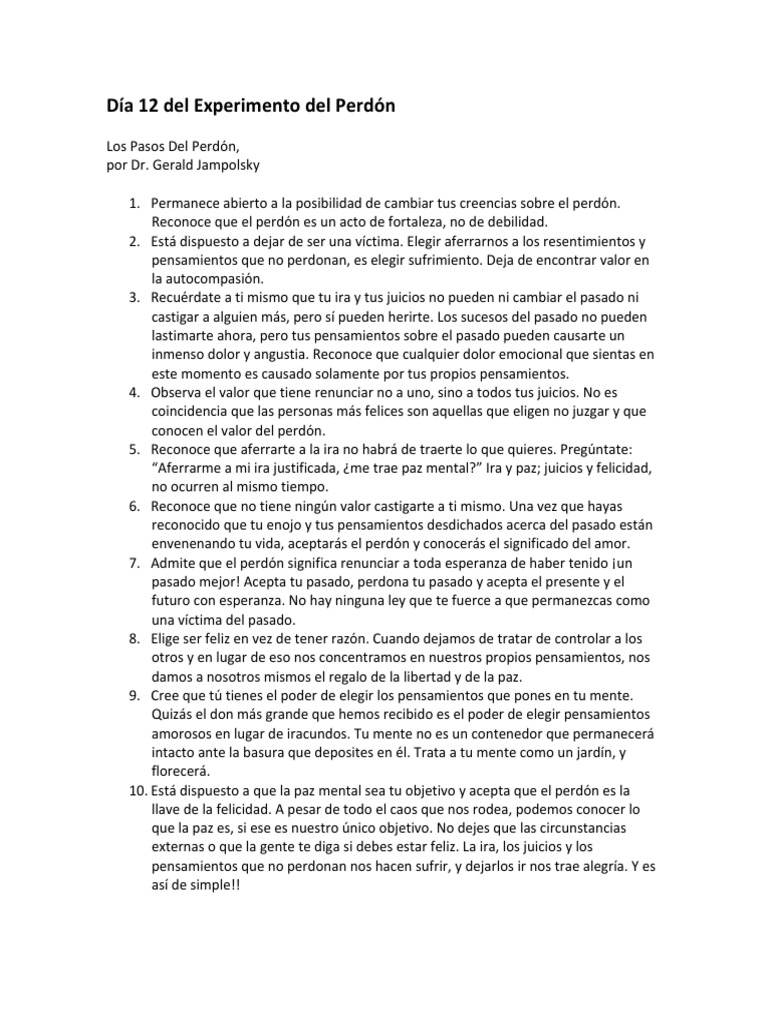 Los pasos hacia el perdón: Explorando las claves para alcanzar la paz mental a través del perdón ...