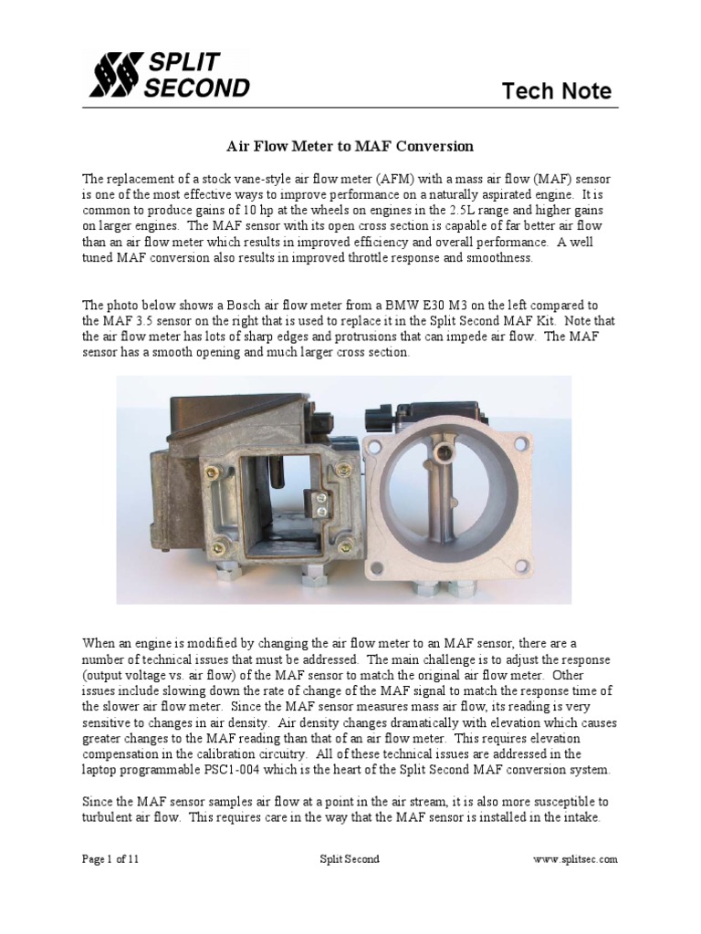 AFM To MAF Conversion | PDF | Atomic Force Microscopy | Flow Measurement