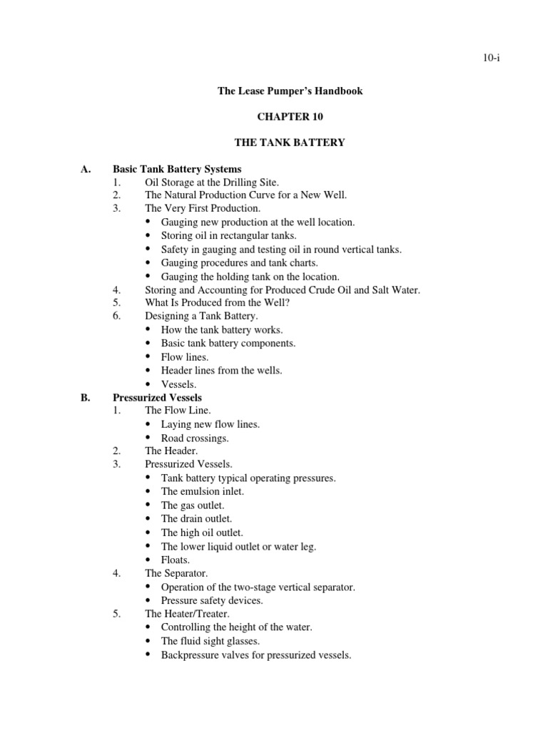 Basic Tank Battery Design | Download Free PDF | Casing (Borehole ...