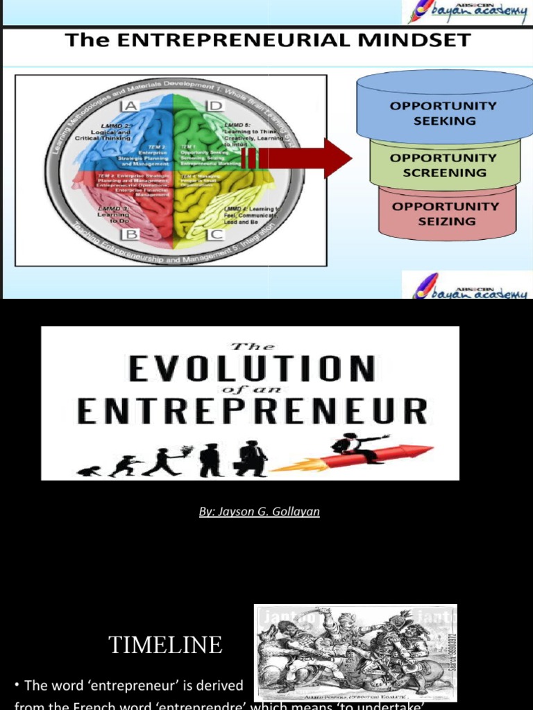 Evolution of Entrepreneurship 1 | PDF
