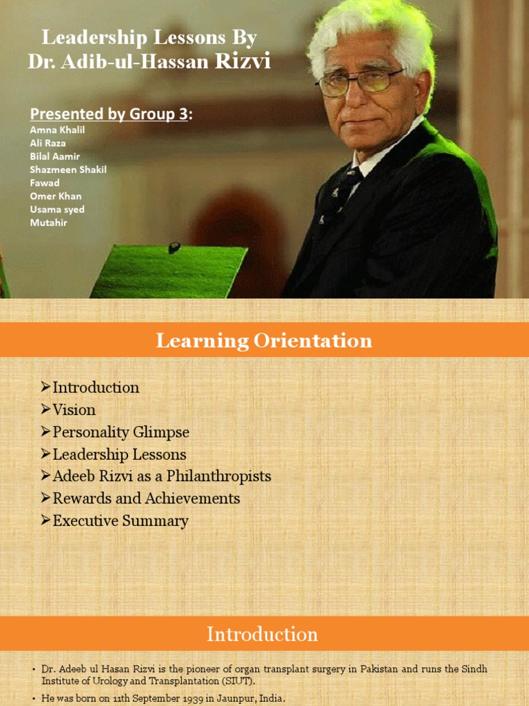 Leadership Insights from Dr. Adeeb Rizvi | PDF | Organ Donation