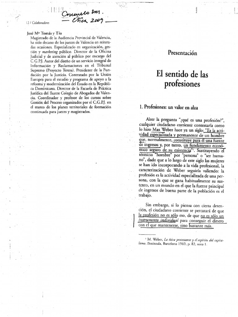 El Sentido de Las Profesiones de Adela Cortina | PDF