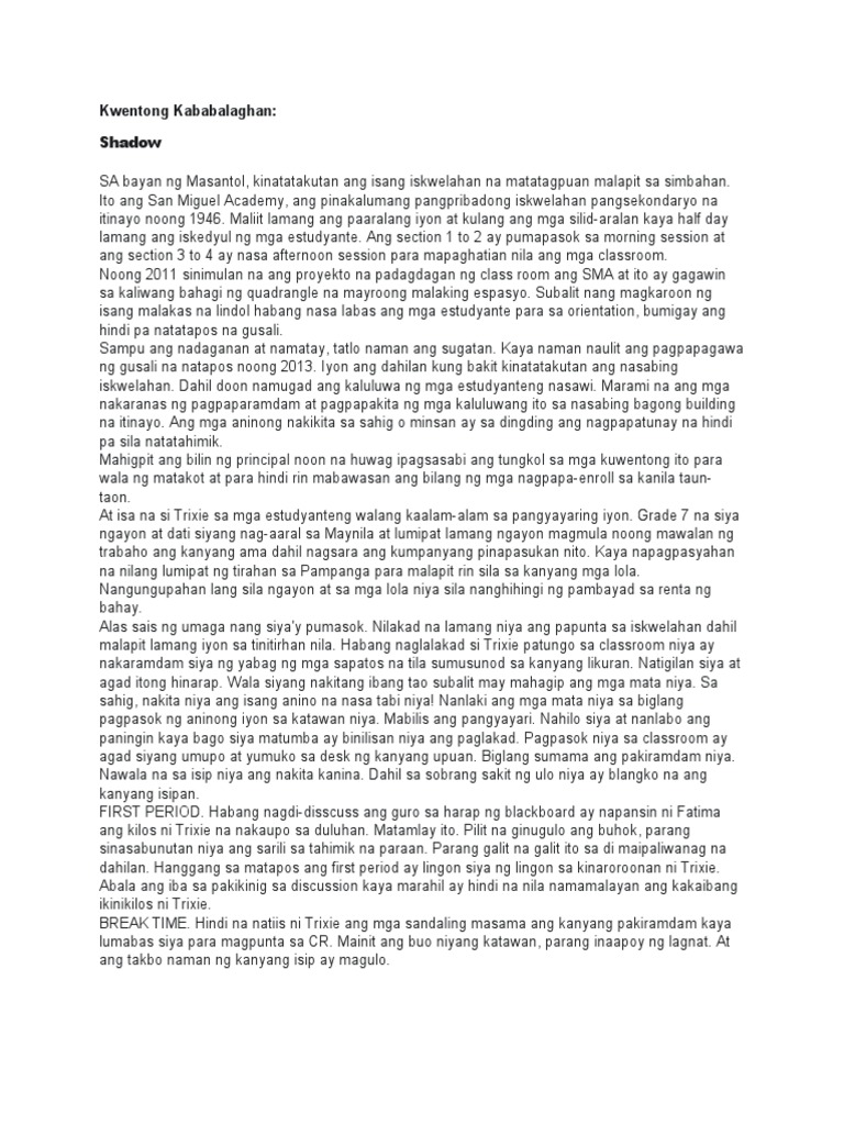 Kwentong Kababalaghan | PDF