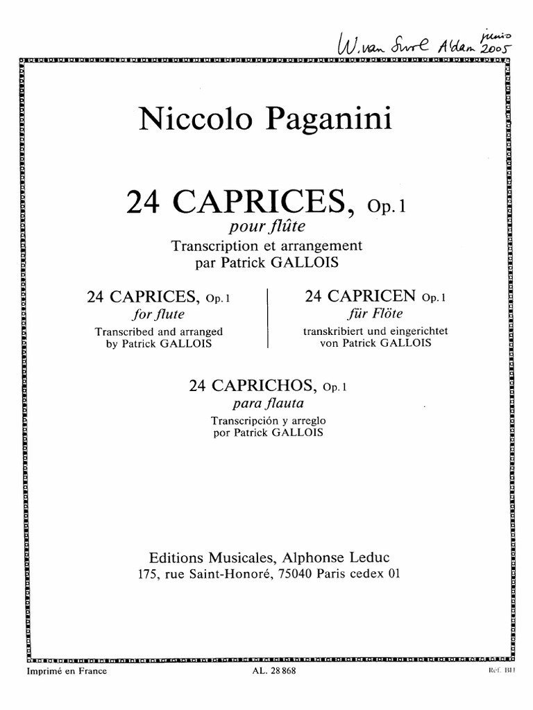 Paganini Caprices-Gallois Completo PDF | PDF