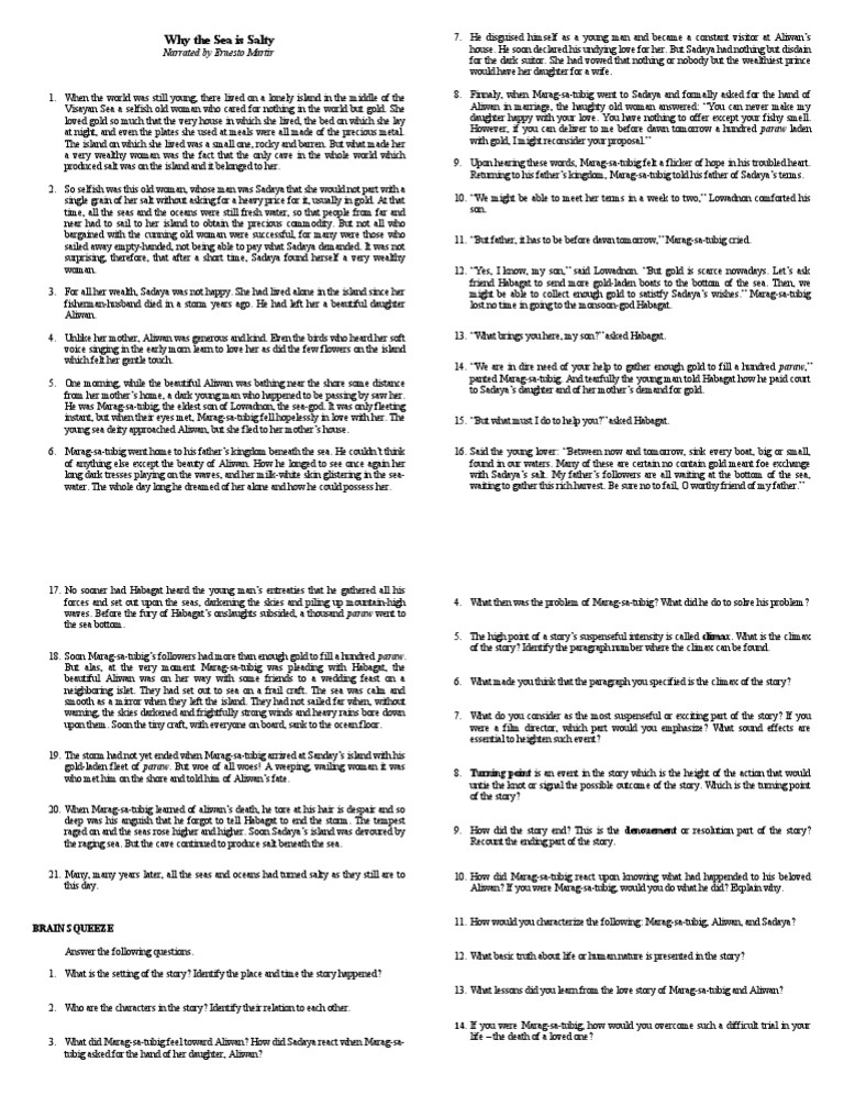 Why The Sea Is Salty | PDF | Sea