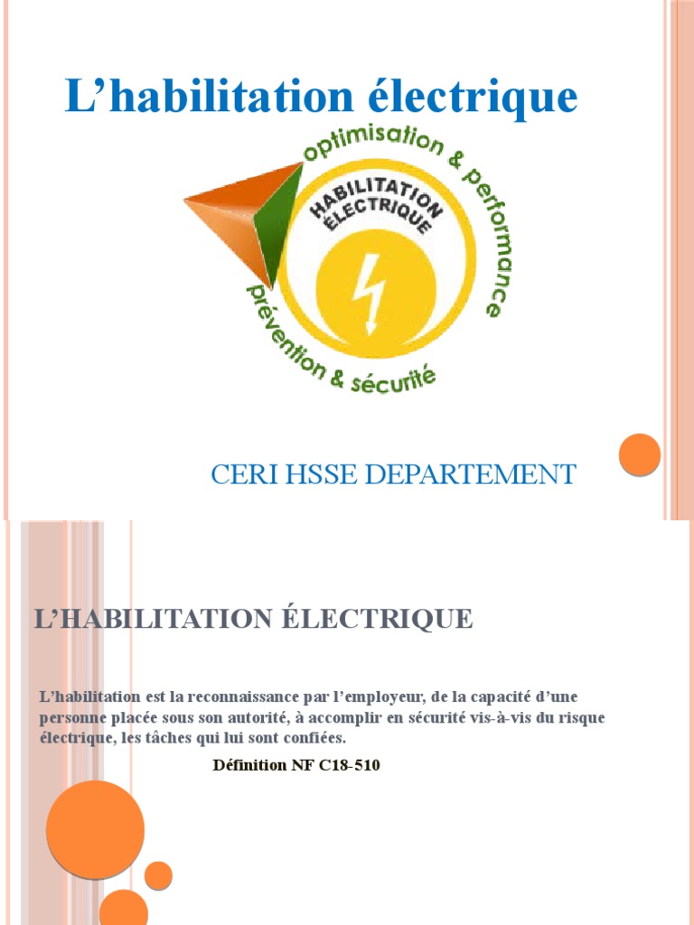 Habilitation Électrique : Guide Complet | PDF | Électricité | Risque