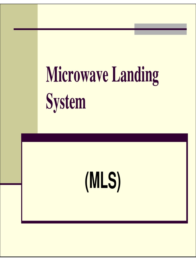 Microwave Landing System | PDF | Aviation | Telecommunications