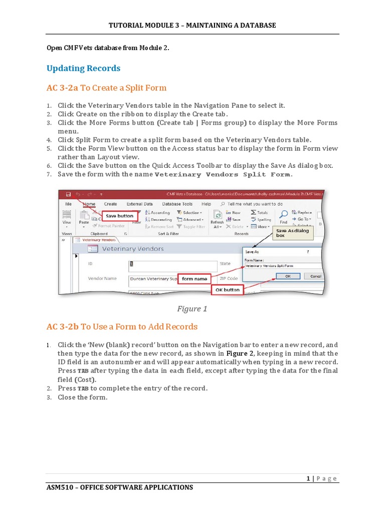 Tutorial Module 3 | PDF | Databases | Dialog Box