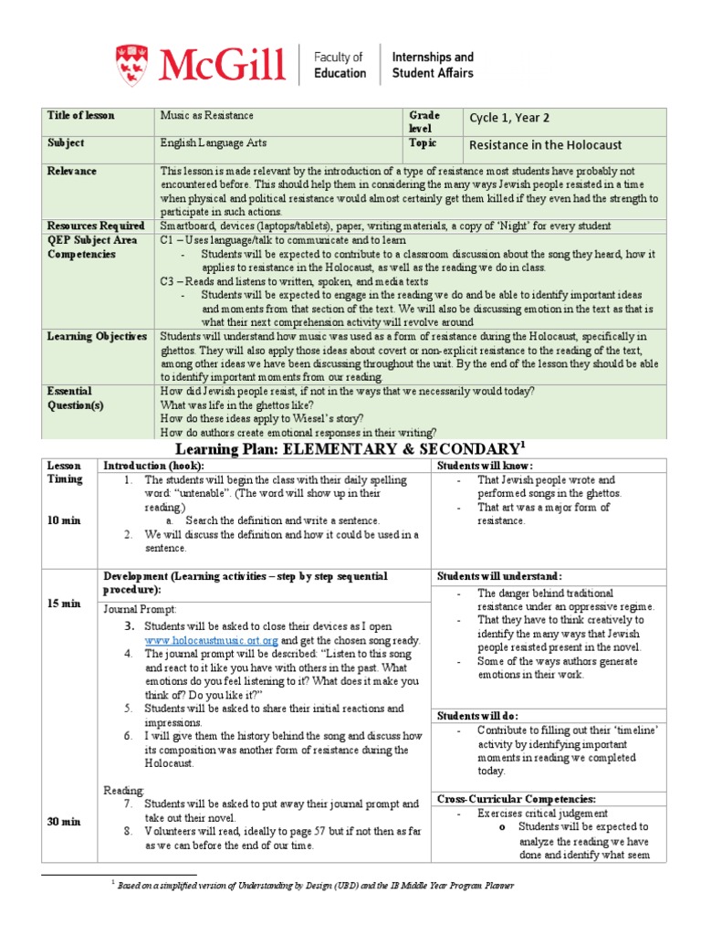 Music as Resistance in the Holocaust | PDF | Reading Comprehension ...