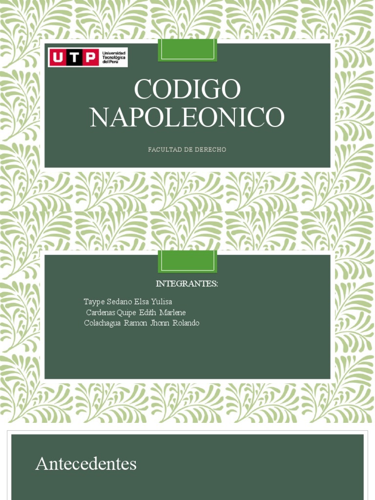 Que Es El Codigo Napoleónico | Anuario Mexicano de Historia del Derecho ...