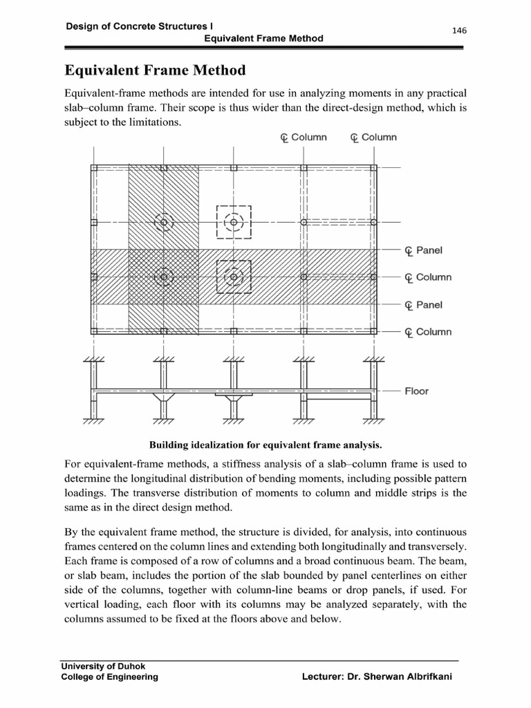Two Way Slab-Equivalent Frame Method-1 | PDF