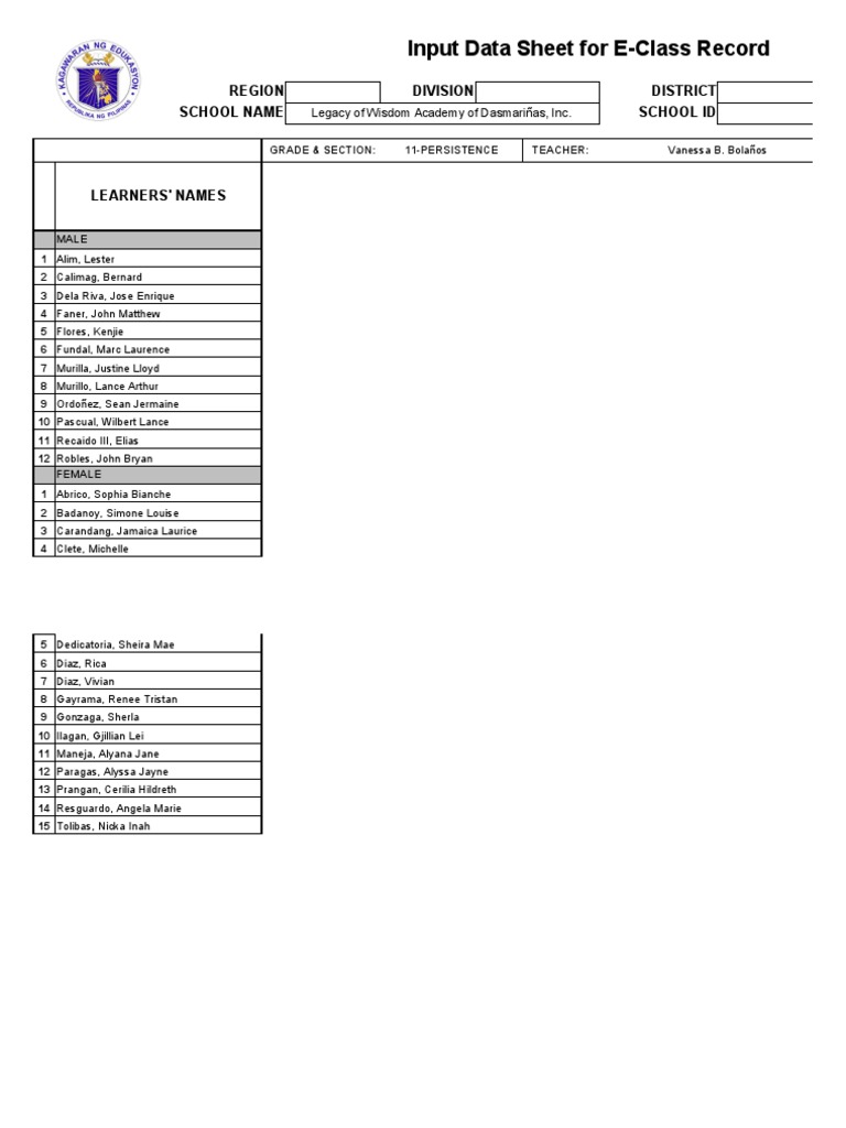 Grade 11 Communication Class Record | PDF