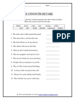 Replacing-Words-with-Synonyms-Worksheet Two | PDF | Language Arts ...