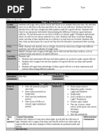 Detailed - Lesson - Plan - Properties of Light | PDF | Reflection (Physics) | Light