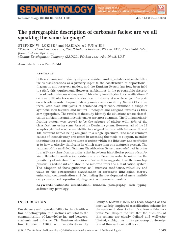 Dunham Classification | PDF | Limestone | Rocks